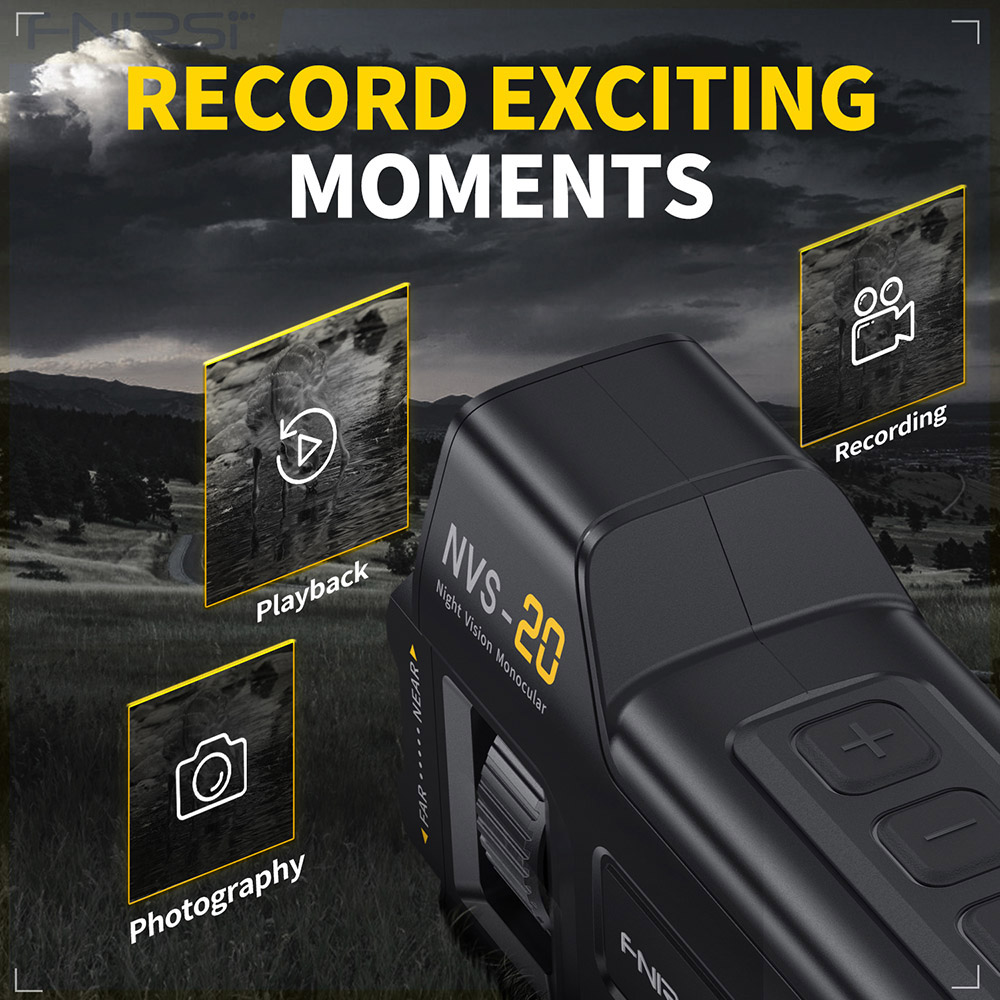 FNIRSI NVS-20 4K Digital Night Vision Monocular Black