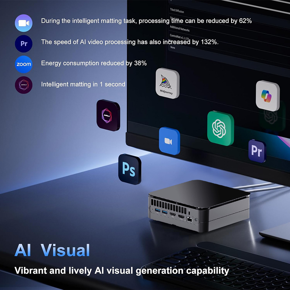 AI PC OUVIS F1A Intel Core Ultra 5 125H ai for PC on computer