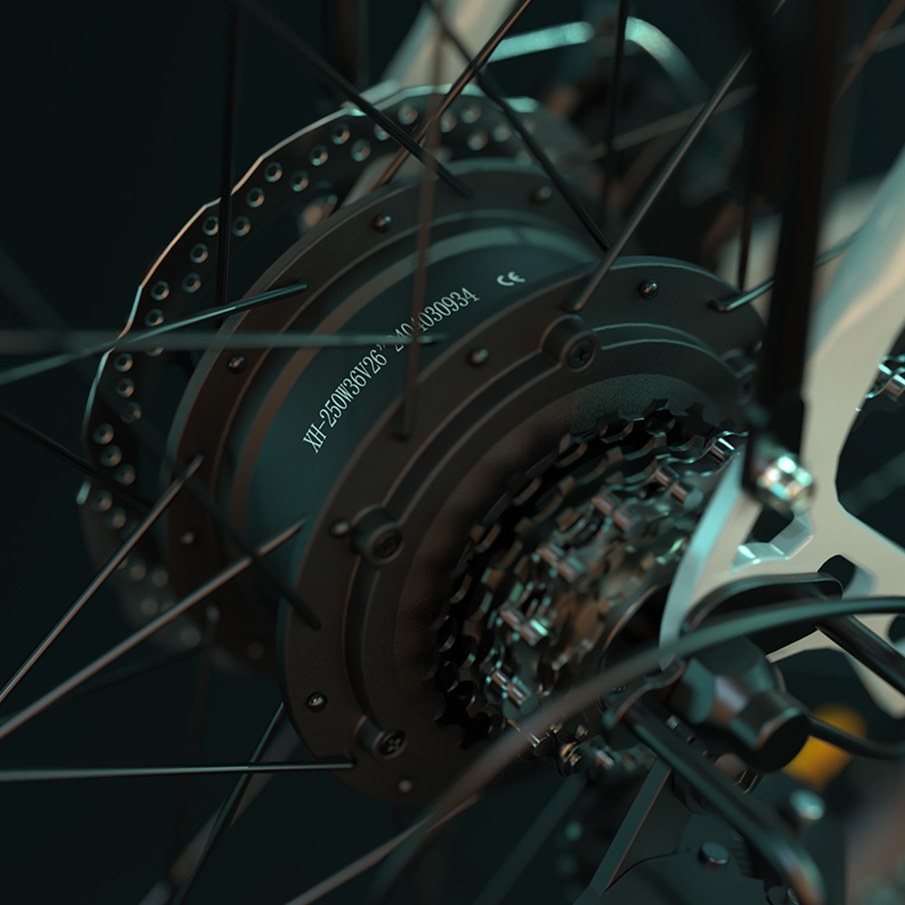 ESKUTE C100 Electric Bike 250W/10.4Ah White