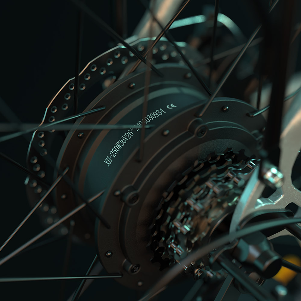 ESKUTE M100 Electric Bike 250W/10.4Ah Silver