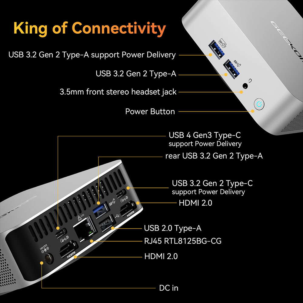 GEEKOM A8 AI Mini PC 32GB+1TB