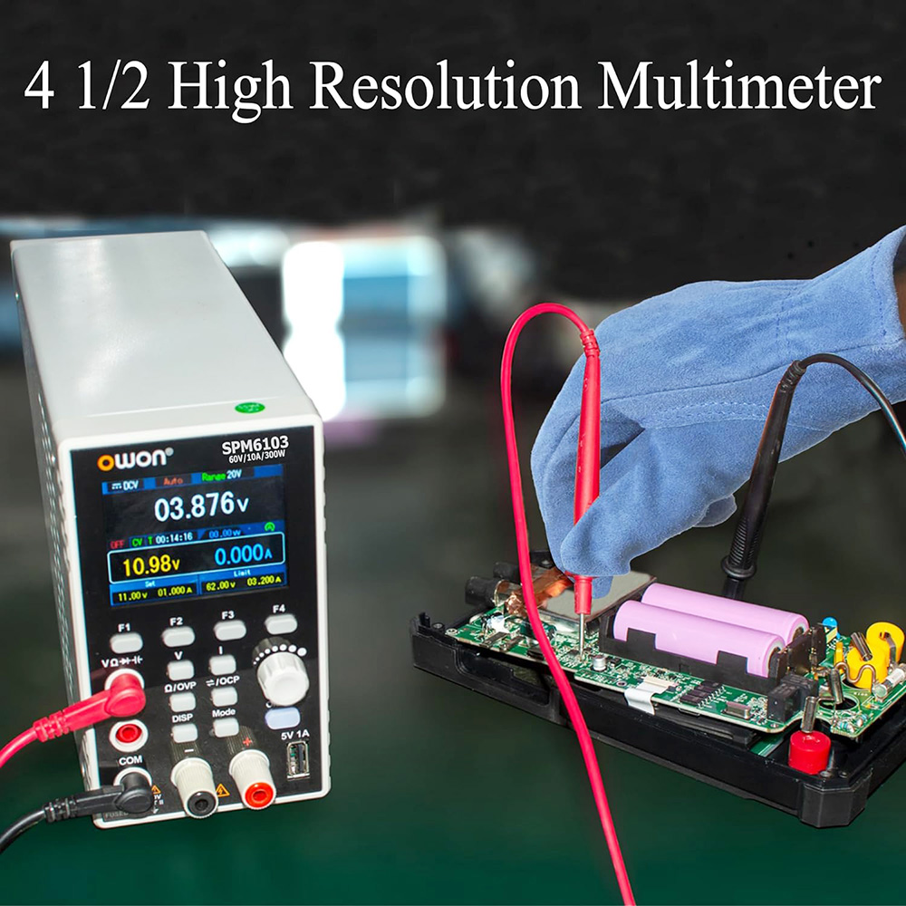 OWON SPM6103 DC Power Supply with Multimeter UK Plug