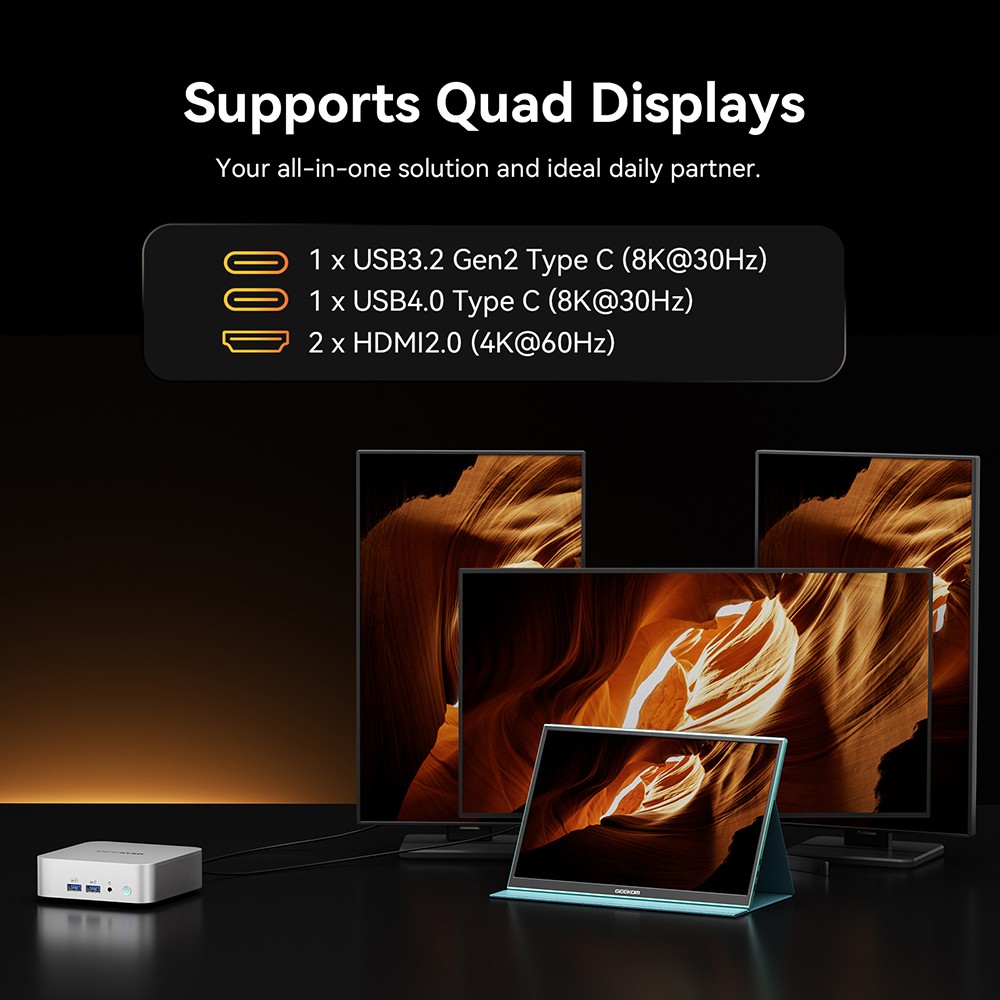 GEEKOM A8 AI Mini PC 32GB+2TB