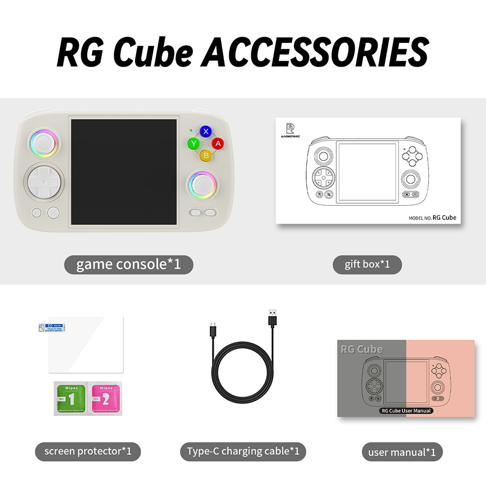 ANBERNIC RG Cube Game Console 128GB+128GB White