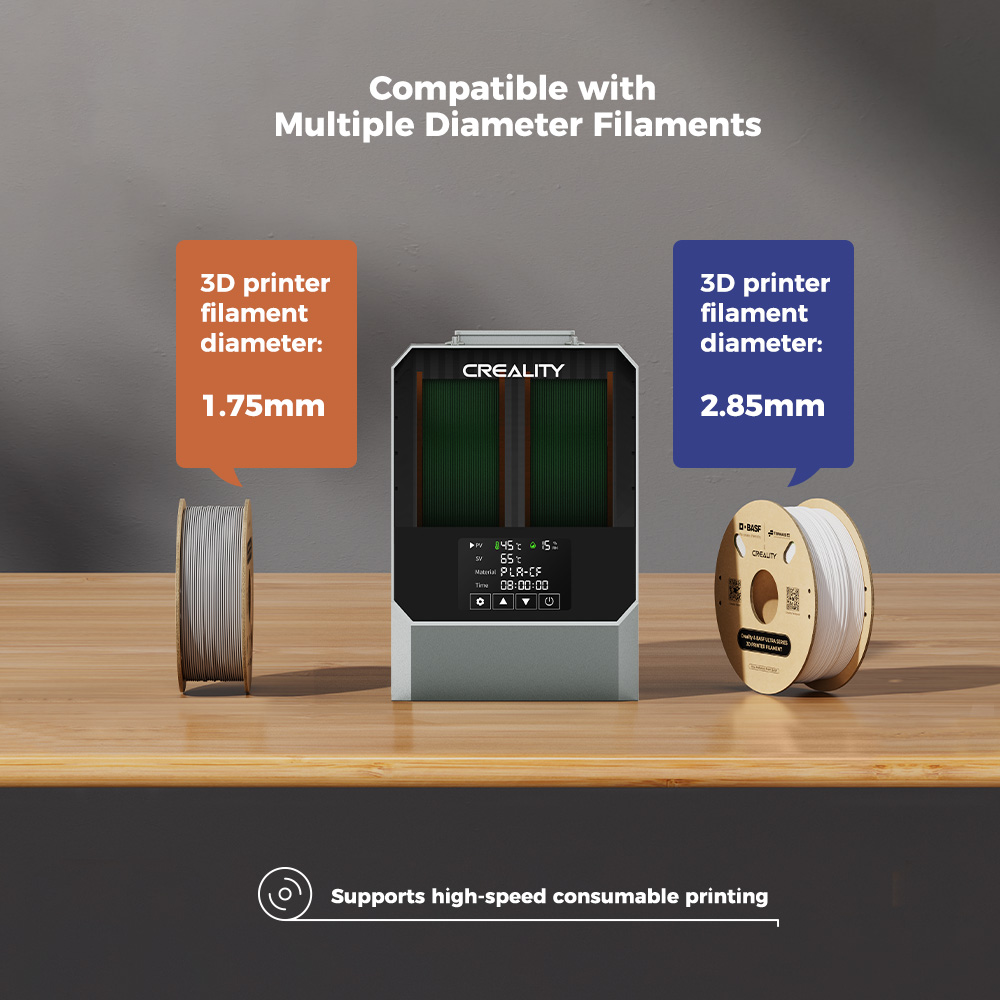 Creality Space Pi Plus Filament Dryer 2 Rolls Capacity with 4kg Hyper ...