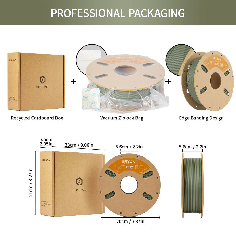 5kg ERYONE Matte Hyper PLA Filament | Europe