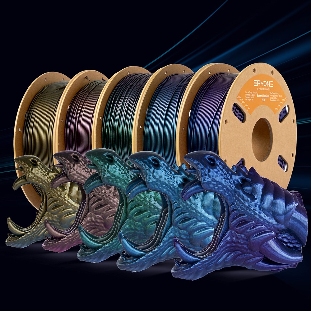 5kg ERYONE Burnt Titanium PLA Filament | Europe