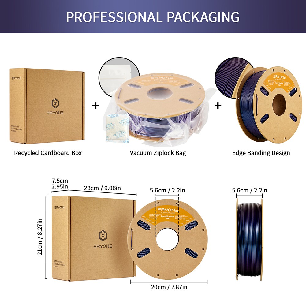 5kg ERYONE Burnt Titanium PLA Filament | Europe