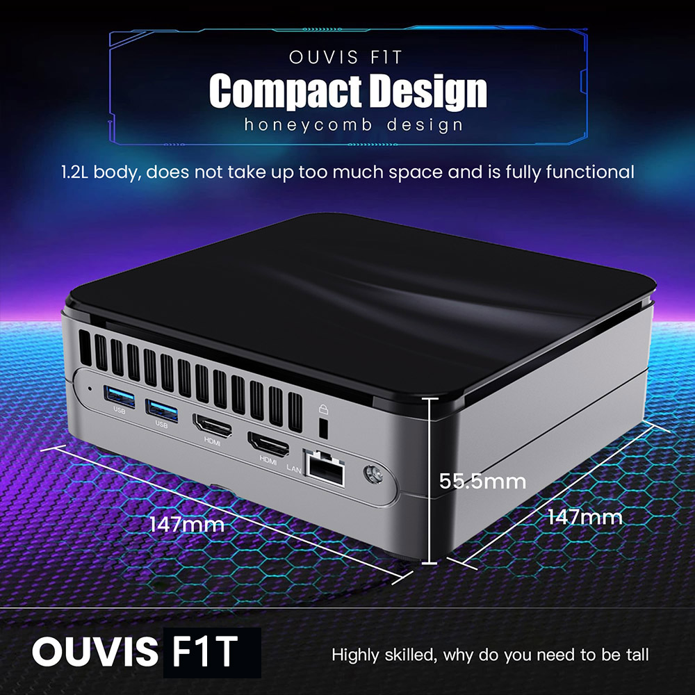 OUVIS F1T Mini PC Intel Core i9-11900H