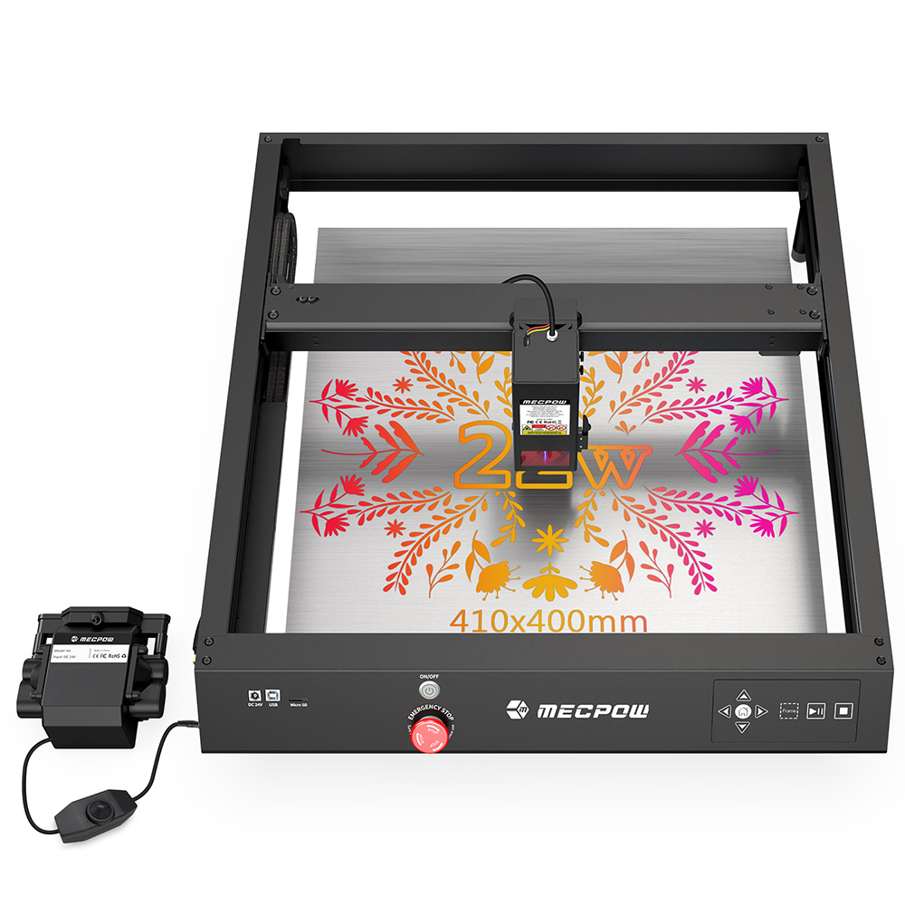 Mecpow X4 22W Laser with Automatic Air Assist 28000mm/min Laser Speed ...