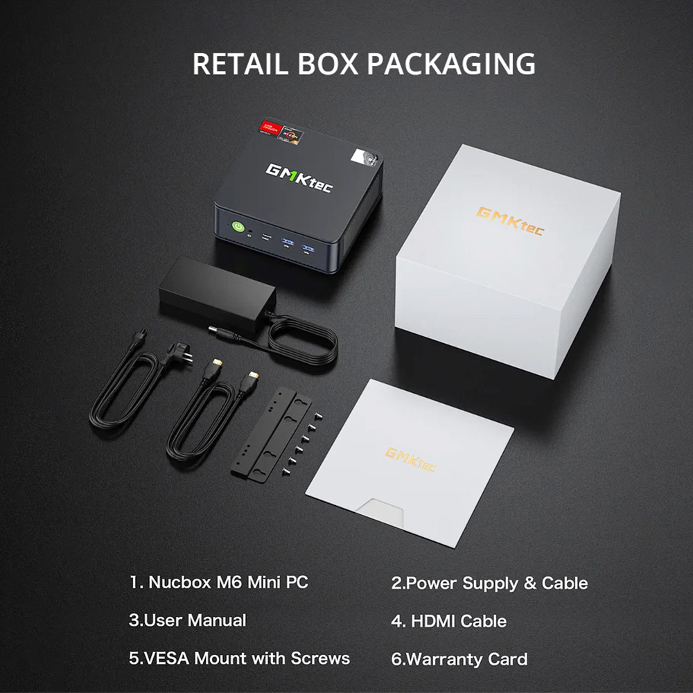 GMKtec M6 Mini PC 16GB+512GB