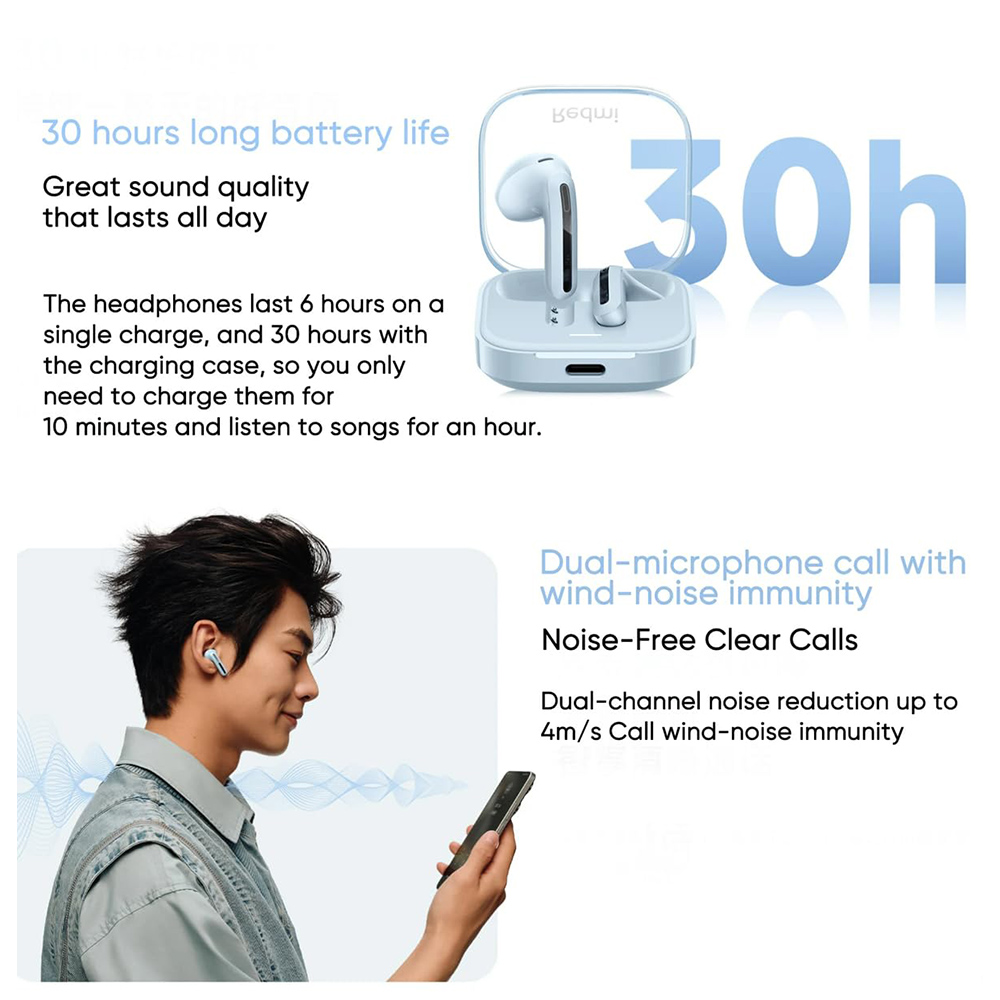 Redmi Buds 6 Active Earbuds Black