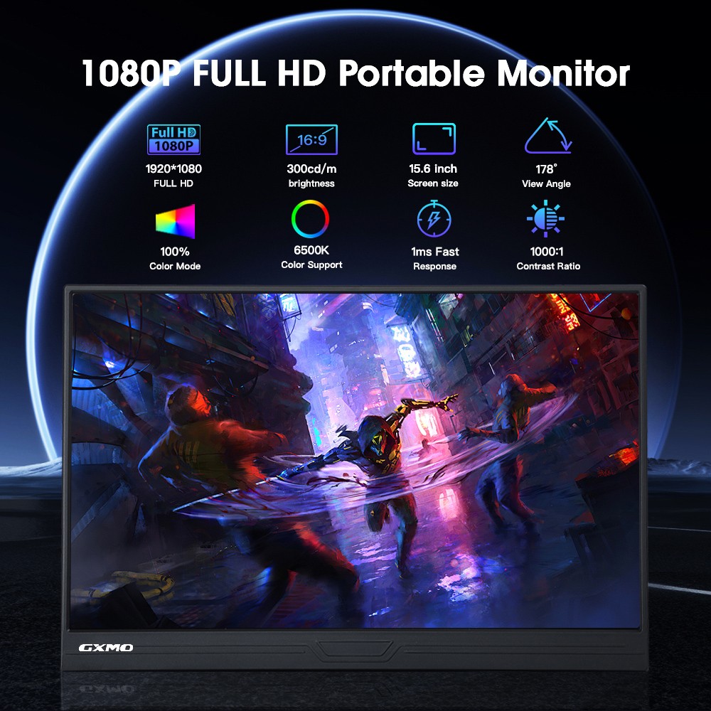 GXMO G156F Portable Monitor 15.6in IPS Screen