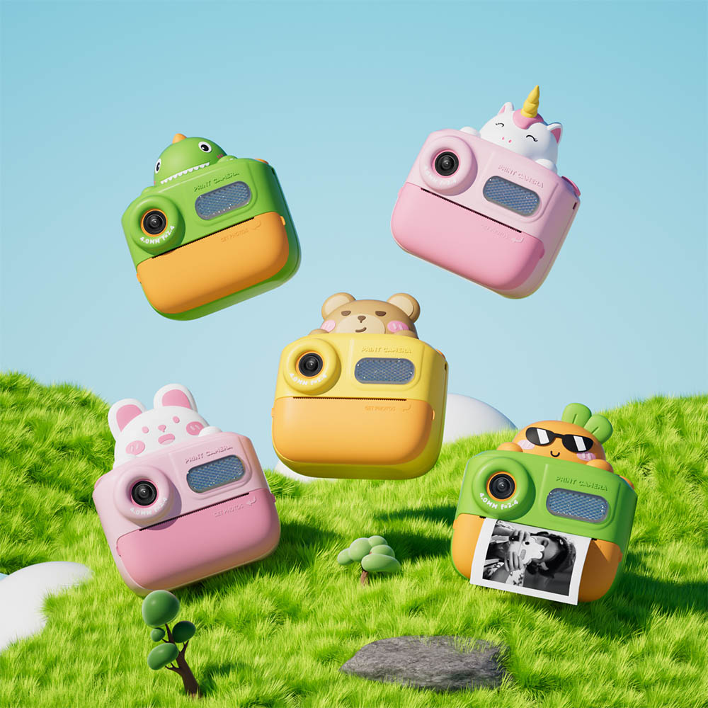 WOWKIDS K64 Kids Instant Print Camera Green Carrot