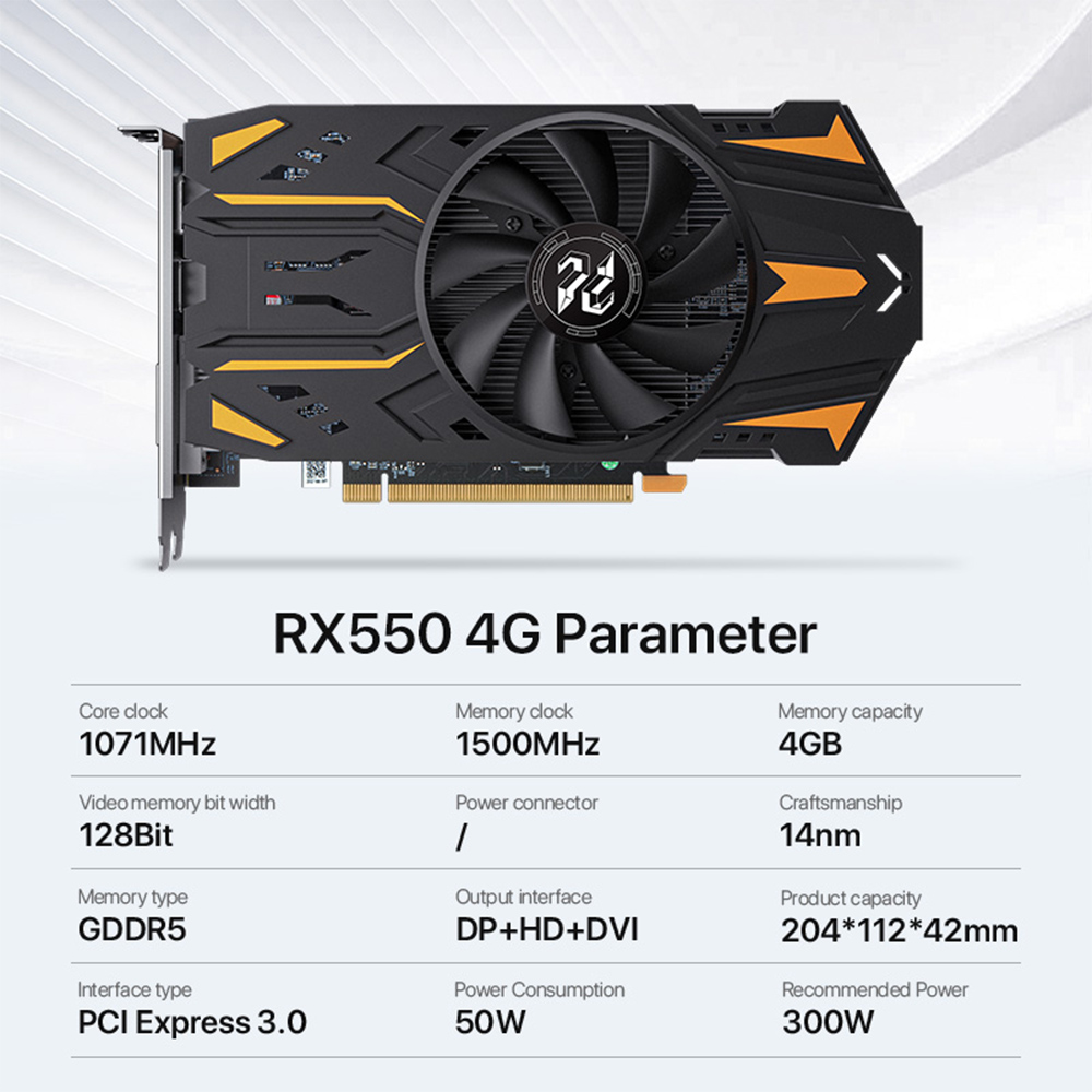 PELADN RX550 4GB Graphics Card