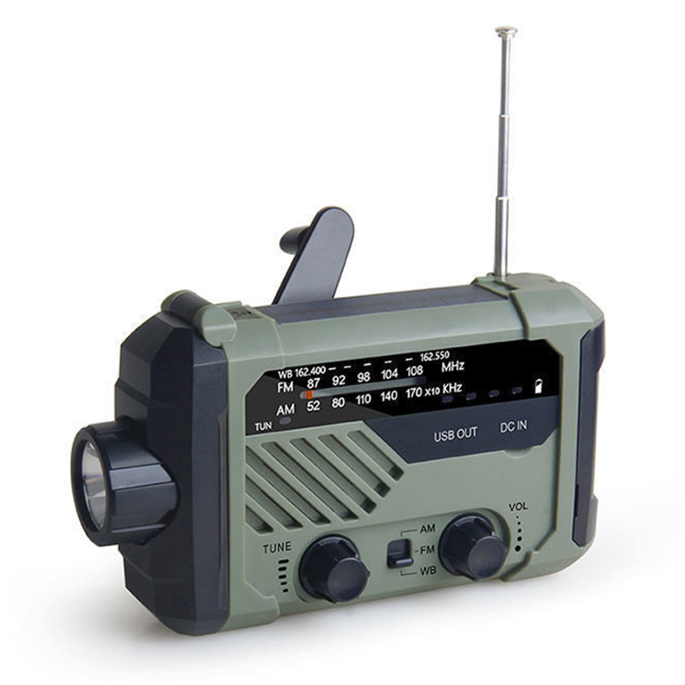Portable Camping Emergency Solar Radio with Hand Crank