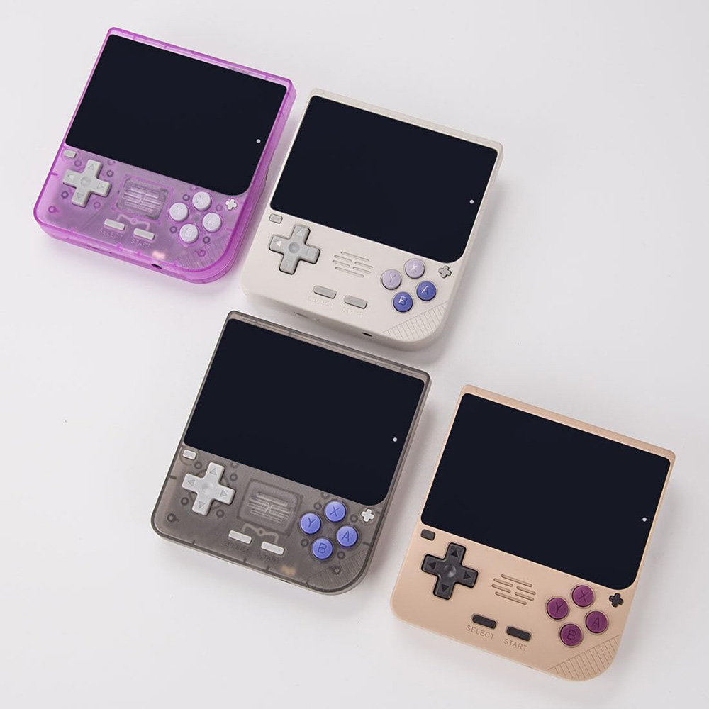 Powkiddy V10 Handheld Game Console Transparent Black