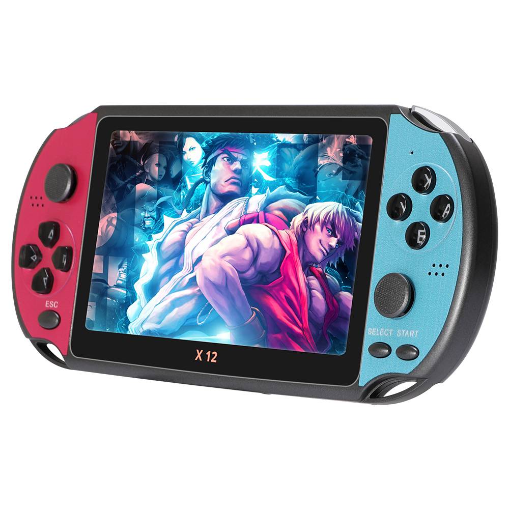 X12 Retro Handheld Game Console Red Blue