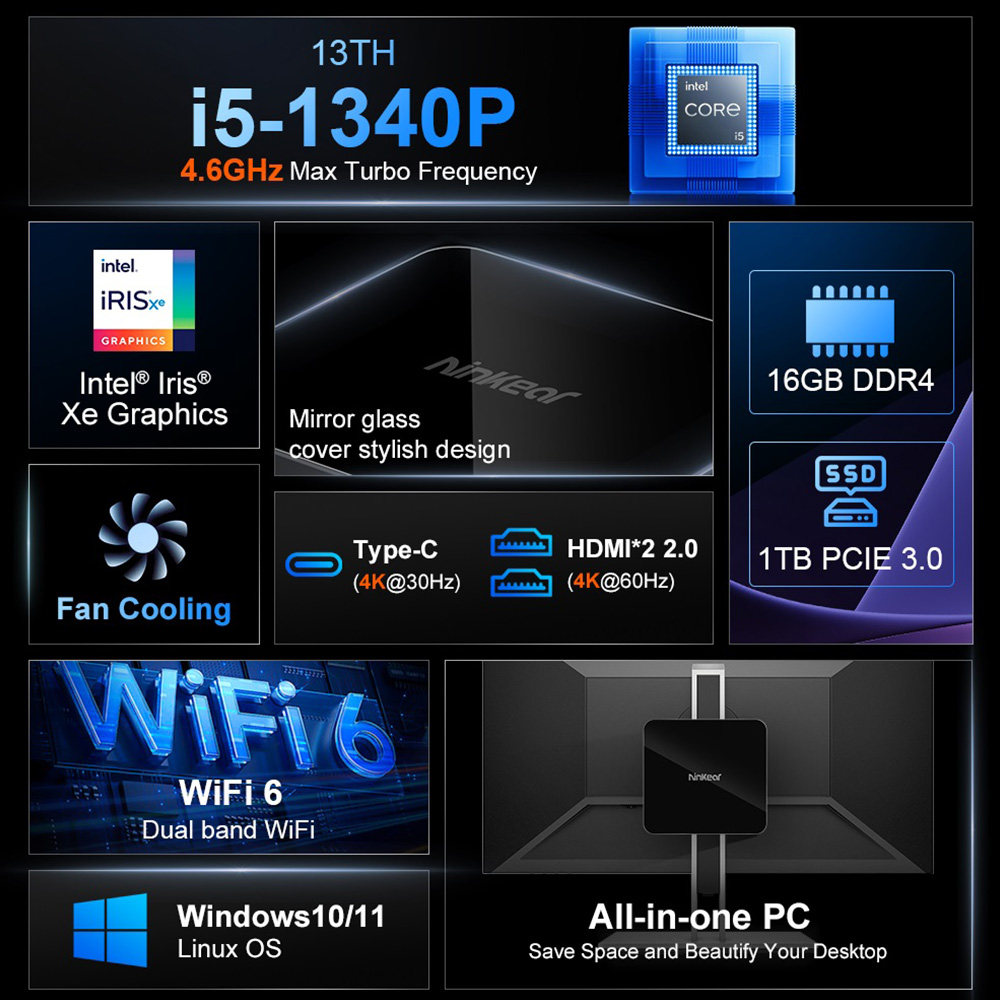 Ninkear N13 Mini PC 16GB 1TB