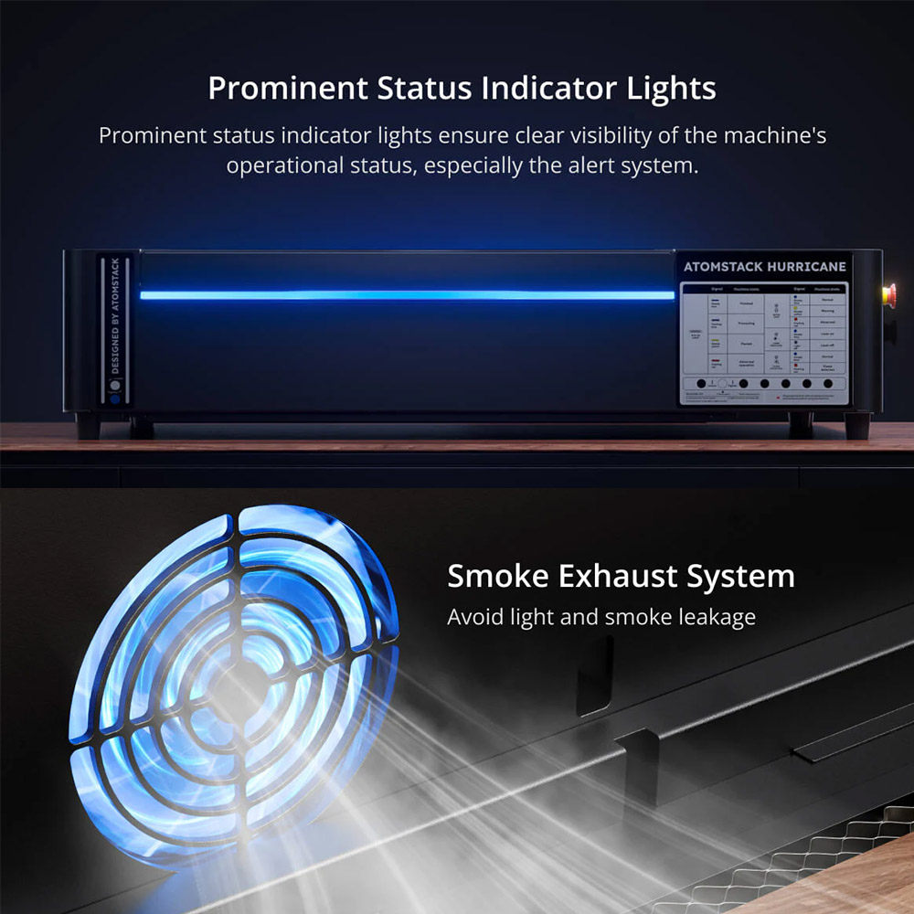 ATOMSTACK Hurricane FDA Class1 55W CO2 Laser 500*300mm