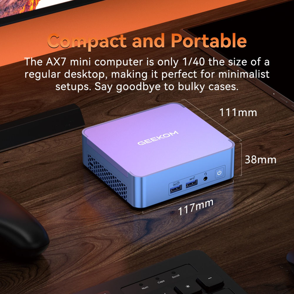GEEKOM AX7 Pro Mini PC AMD R9 7940HS 32GB+2TB