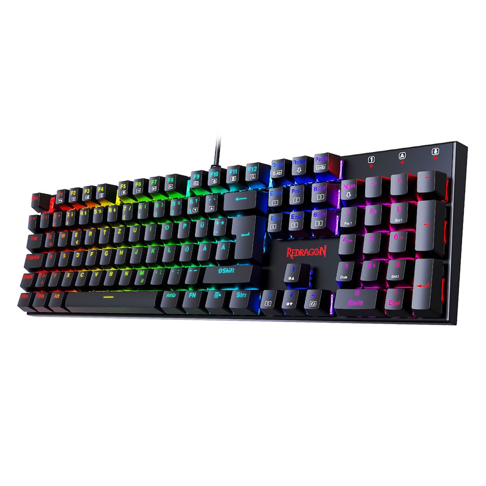 Refurbished Redragon 105-Key Mechanical Keyboard RGB German Layout