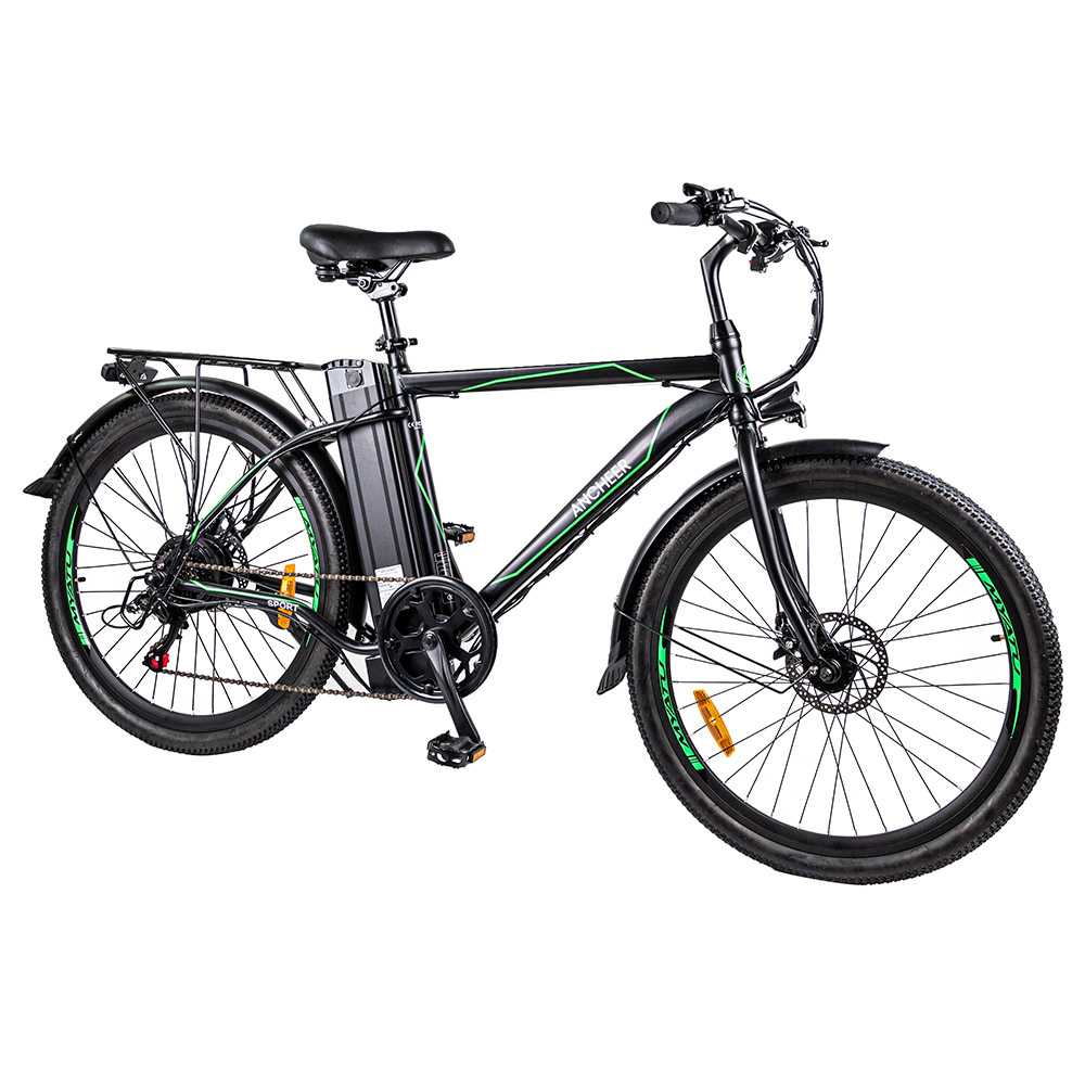 ANCHEER AM26 Electric Bike 250W 36V 10Ah Battery Green