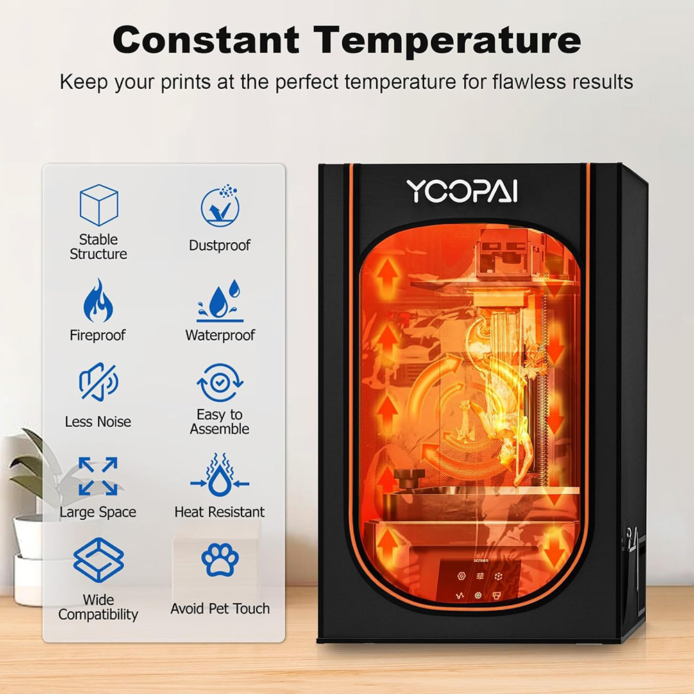 Yoopai Resin 3D Printer Enclosure with Ventilation