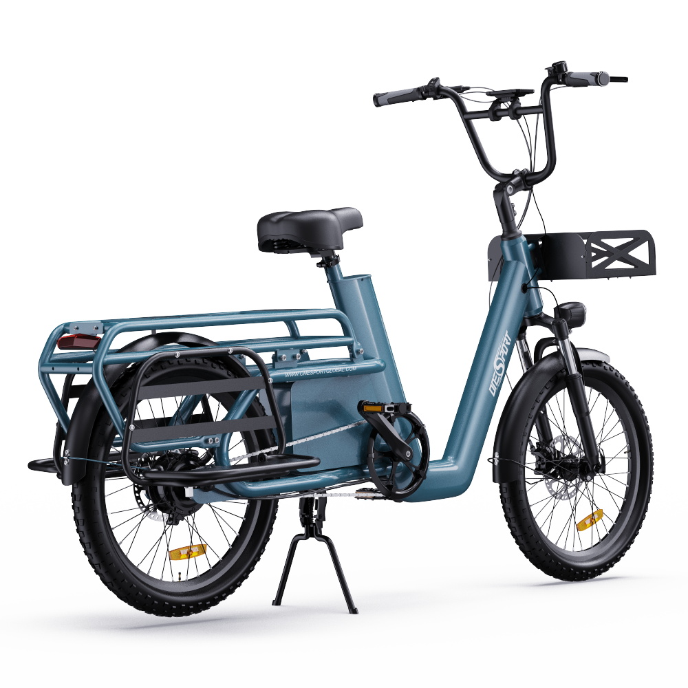 ONESPORT OT01 Electric Cargo Bike 20 inch tire 650W Motor Blue