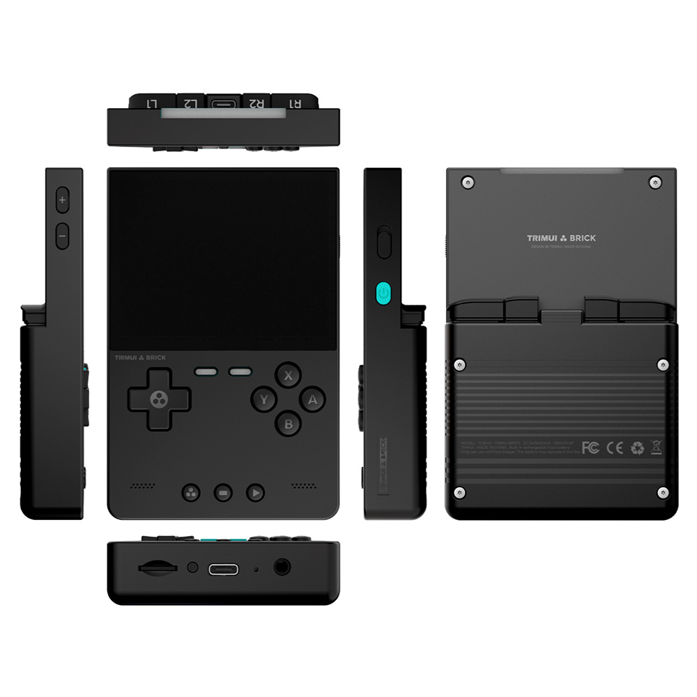 TRIMUI Brick Handheld Game Console 64GB TF Card Black