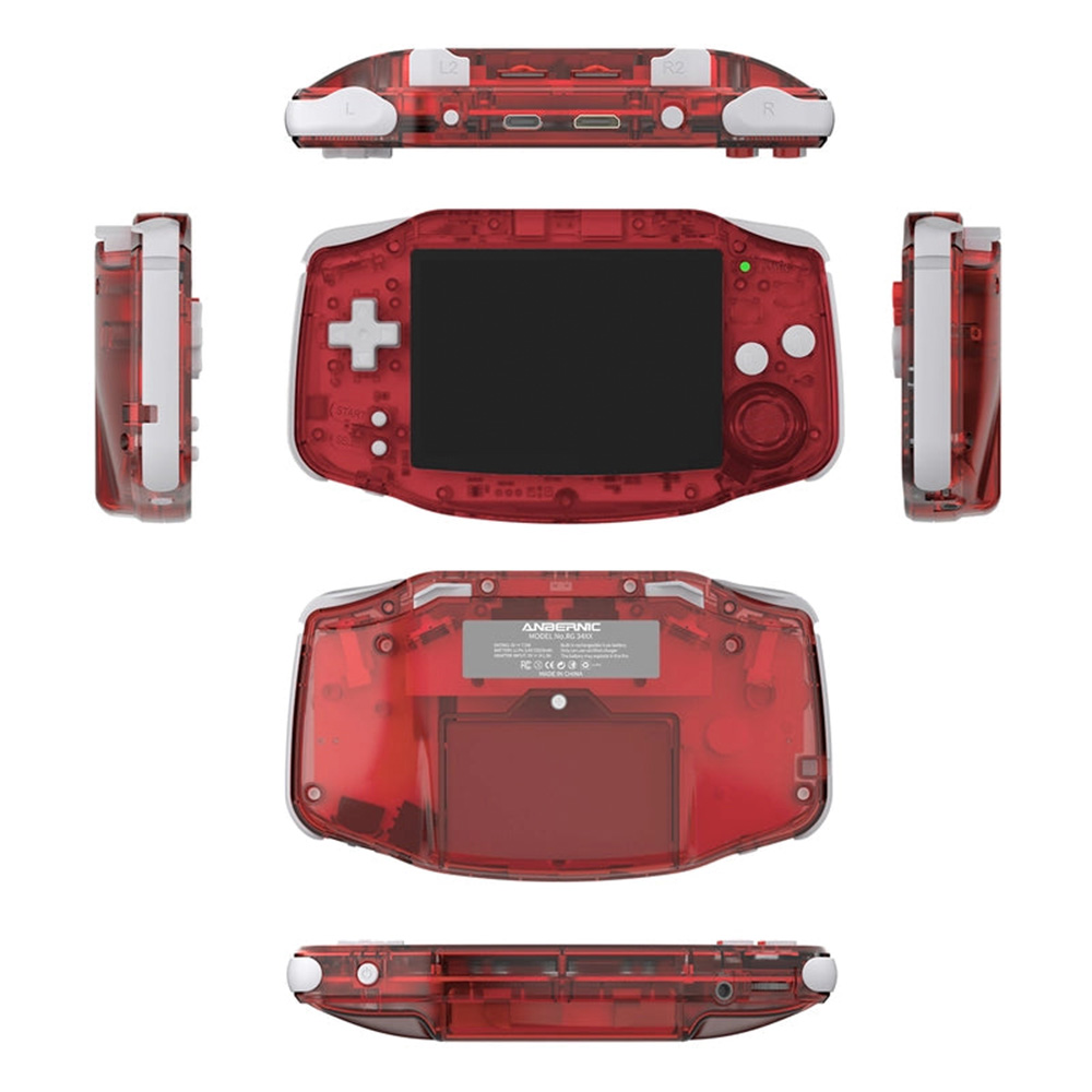 ANBERNIC RG34XX GBA Gaming Handheld 32GB+64GB TF Card 5000+ Games Red