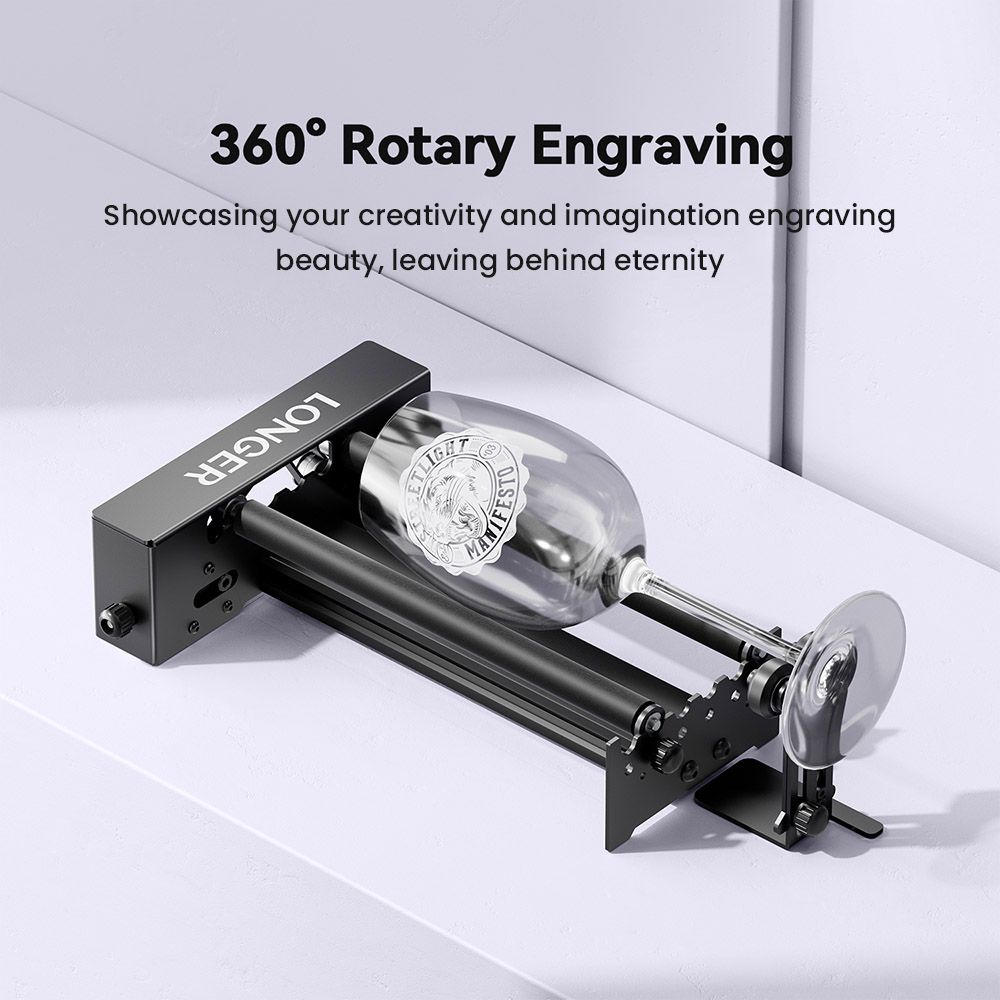 LONGER Laser Engraver Y-axis Rotary Roller with Bracket | United States