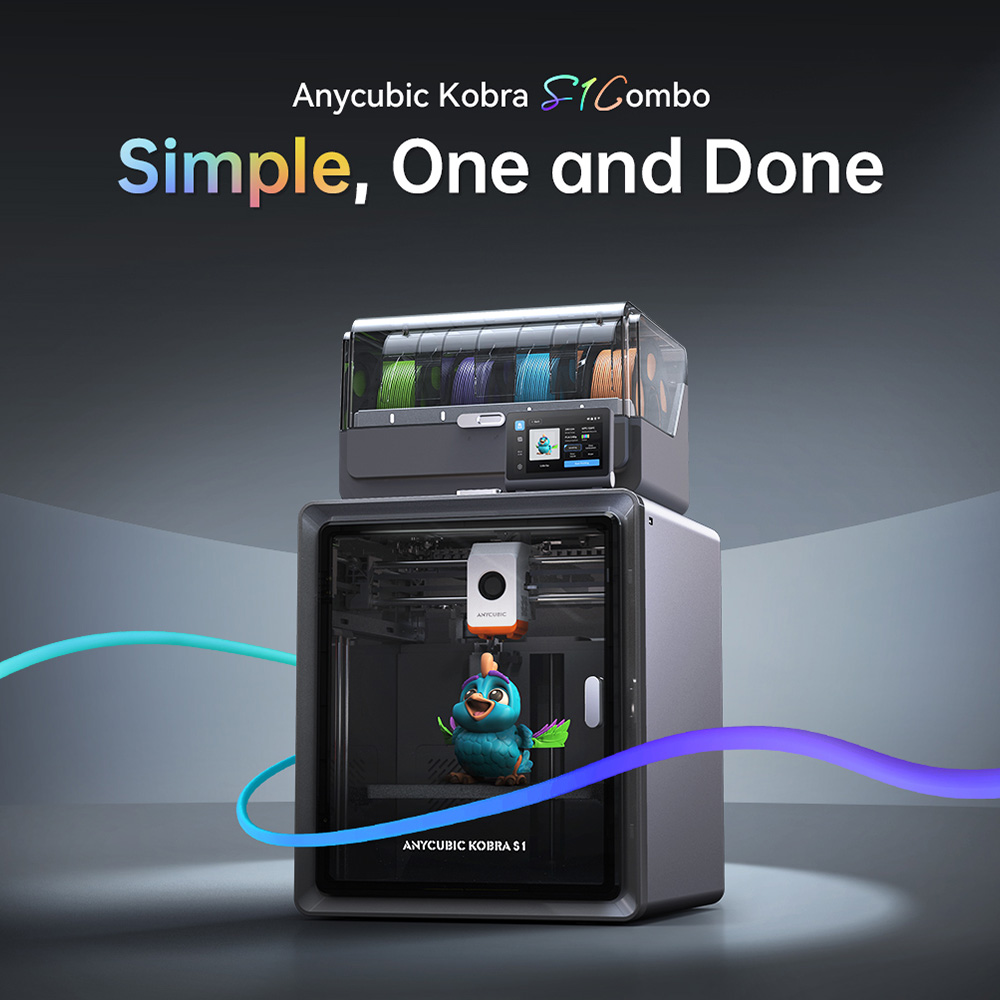 Anycubic Kobra S1 Combo 3D Printer with 5kg Hyper PLA | Europe