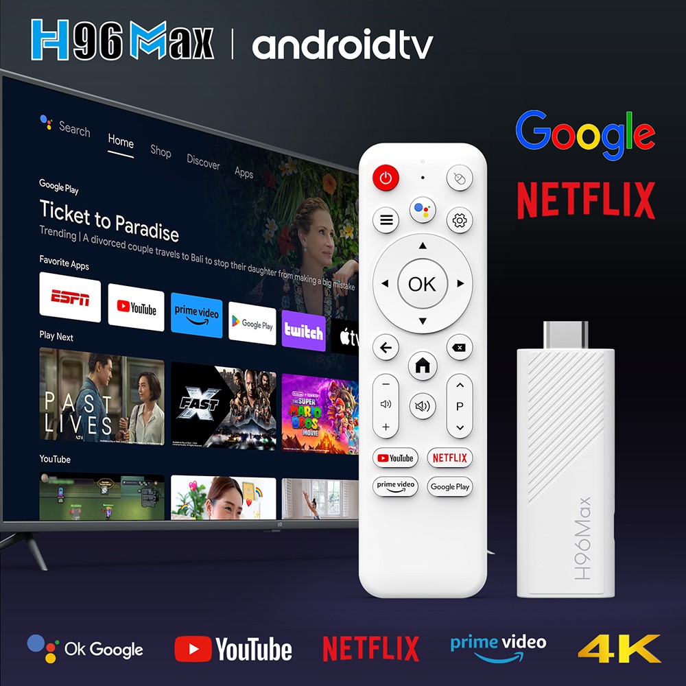H96 Max H313 Android 14 TV Stick 2GB+8GB