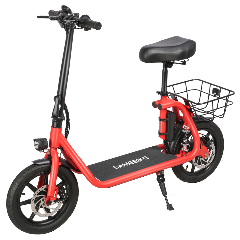 SAMEBIKE SM-C02 Foldable Electric Scooter with Seat 500W 13Ah Red