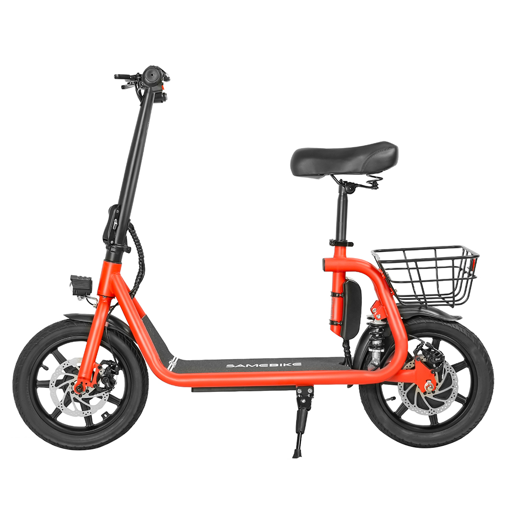 SAMEBIKE SM-C02 Foldable Electric Scooter with Seat 500W 13Ah Red