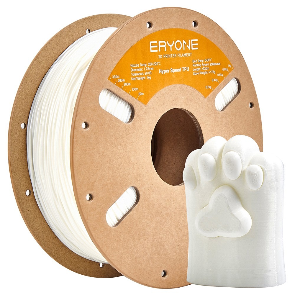 3kg ERYONE High Speed TPU Filament 1kg Transparent Red/Blue+1kg White ...