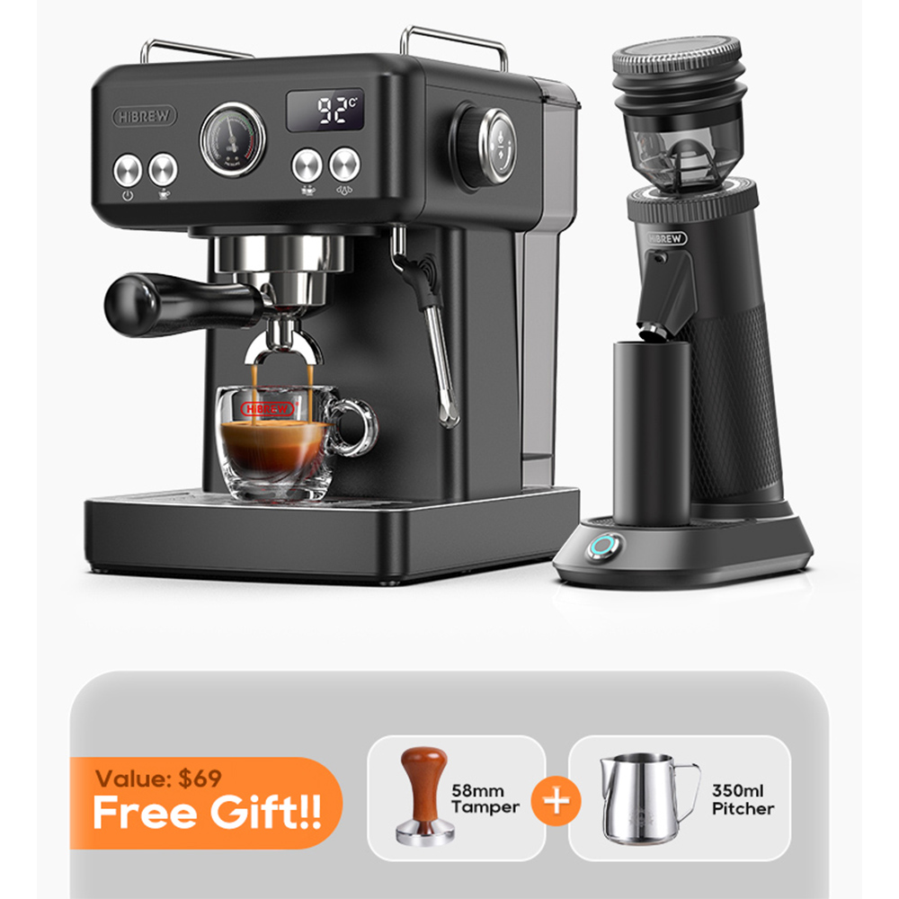 HiBREW H10A Semi Automatic Espresso Coffee Machine, 20Bar | Europe