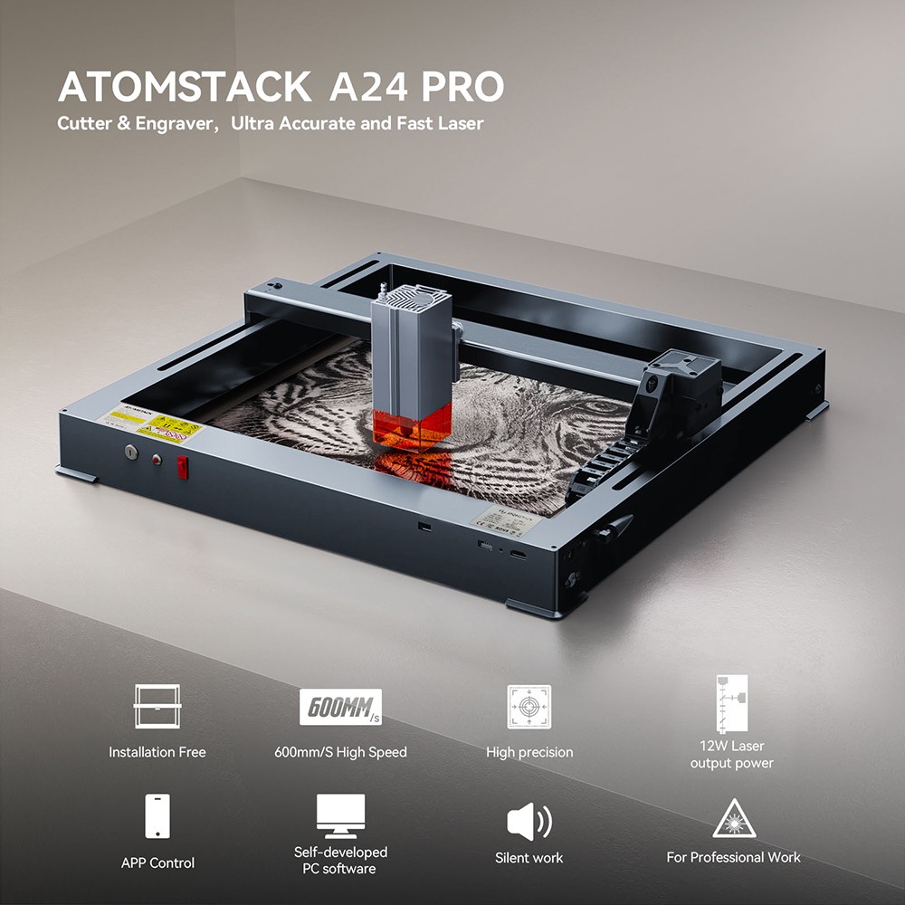 ATOMSTACK A24 Pro 24W Laser Engraver Cutter Blue