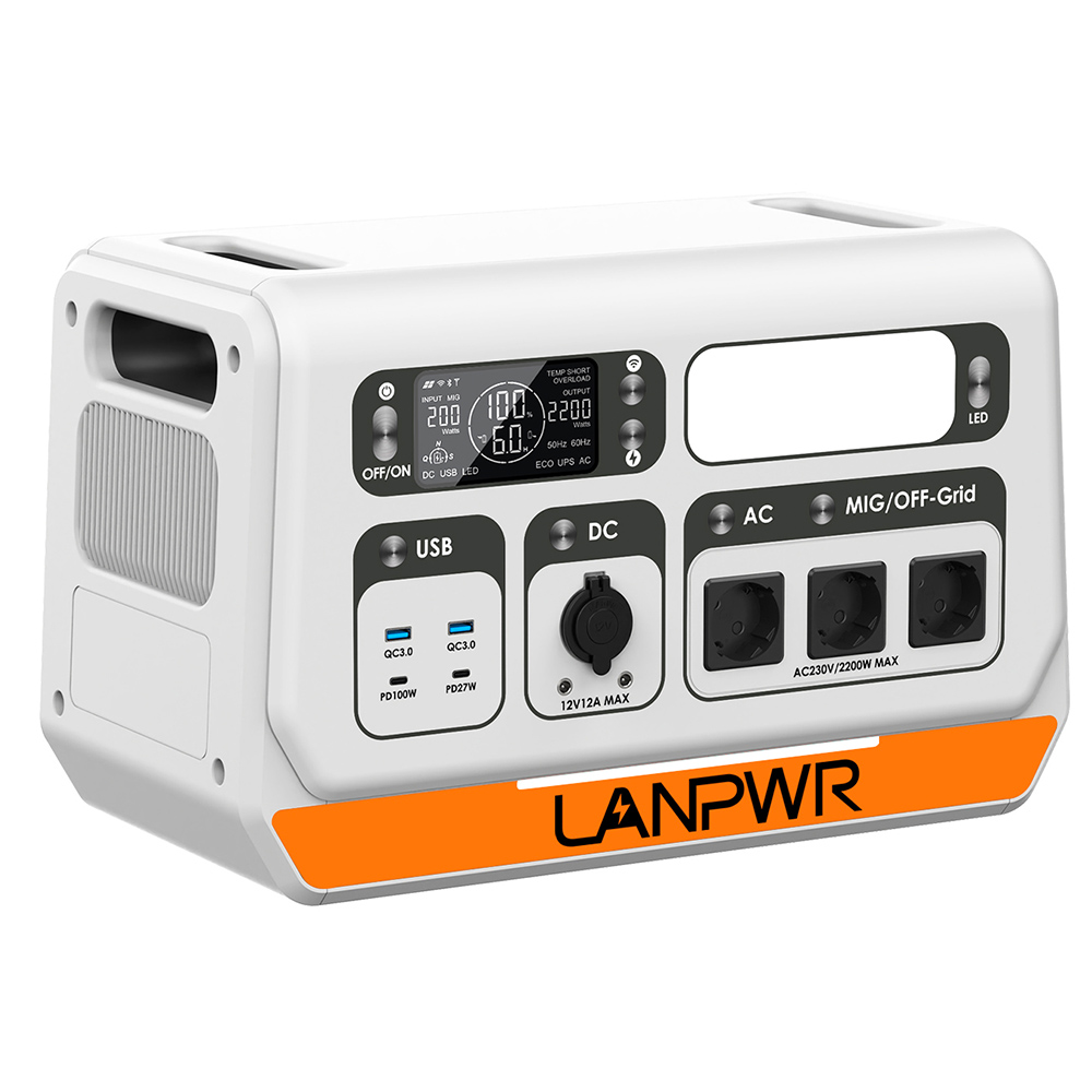 LANPWR 2400 Pro Balcony Solar System 2040Wh + 2x PV400 Solar Panel | Europe