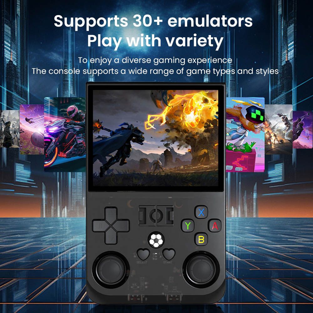 R36 Pro Handheld Game Console 64GB Black