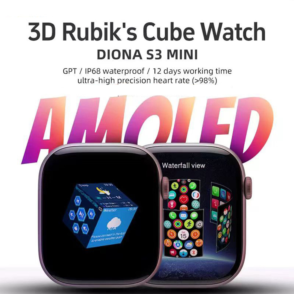 DIONA S3 Mini Smartwatch Black Frame