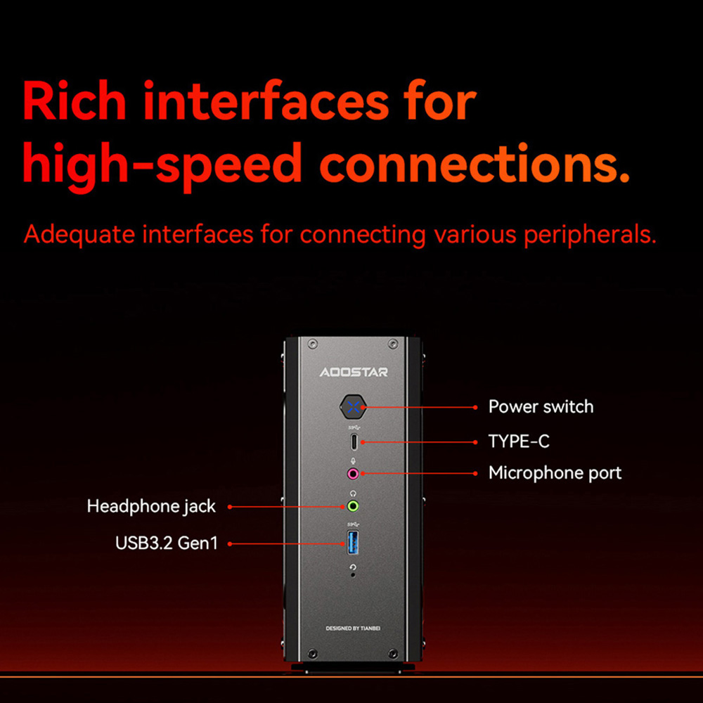 AOOSTAR GODX Gaming Mini PC with Discrete GPU 32GB+1TB EU Plug