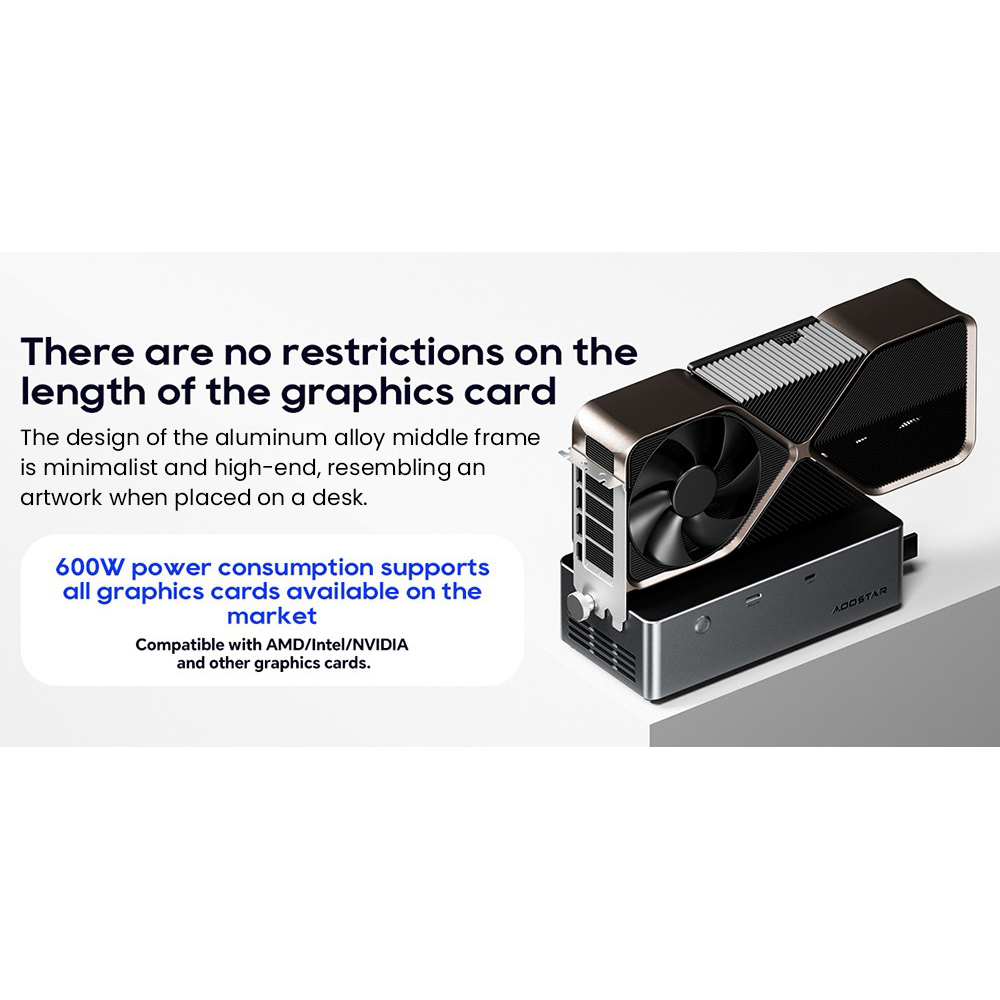 AOOSTAR AG02 eGPU Dock with Oculink and USB4 Port EU Plug