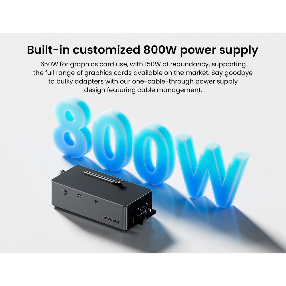 AOOSTAR AG02 eGPU Dock with Oculink and USB4 Port EU Plug