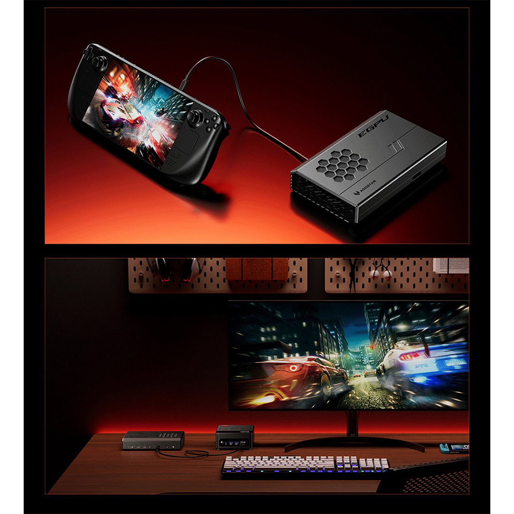 AOOSTAR XG76XT eGPU Dock with AMD Radeon RX 7600XT GPU EU Plug