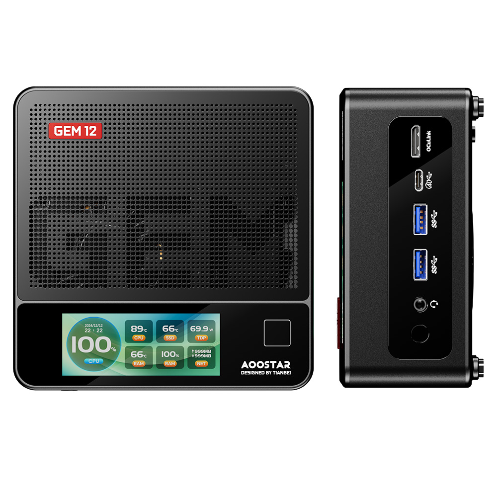 AOOSTAR GEM12 Pro Max Mini PC AMD Ryzen 7 8845HS 32GB+1TB