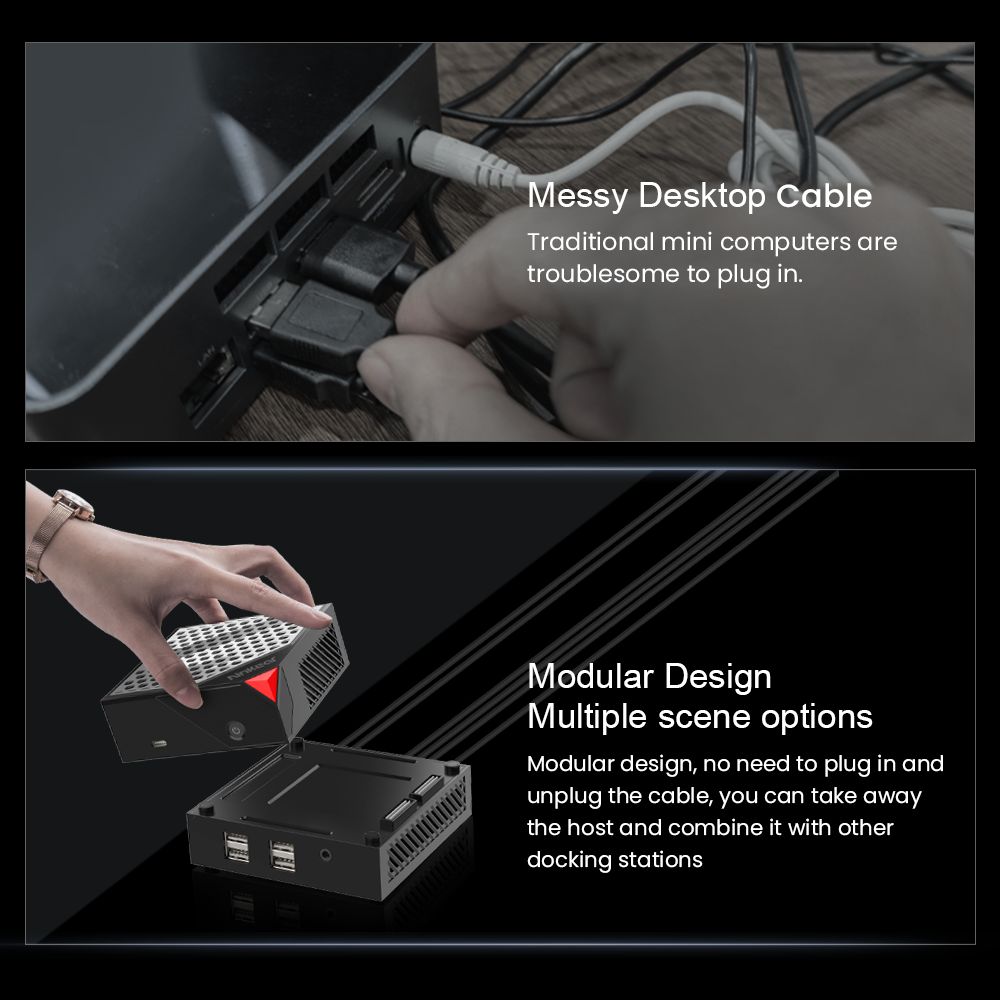 Ninkear MBOX 8 Pro Magnetic Modular Mini PC 32GB+1TB