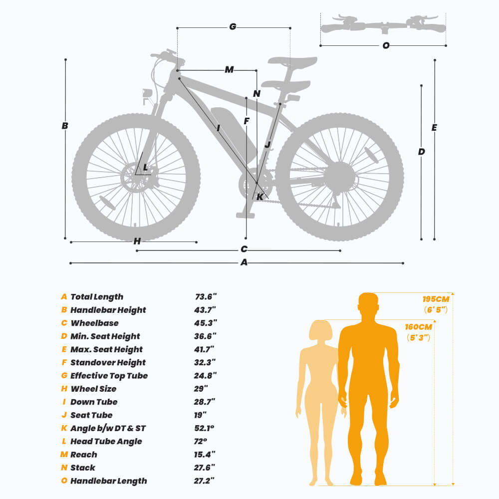 Touroll U1 29-inch Off-Road Tire Electric MTB Bike Black | Poland