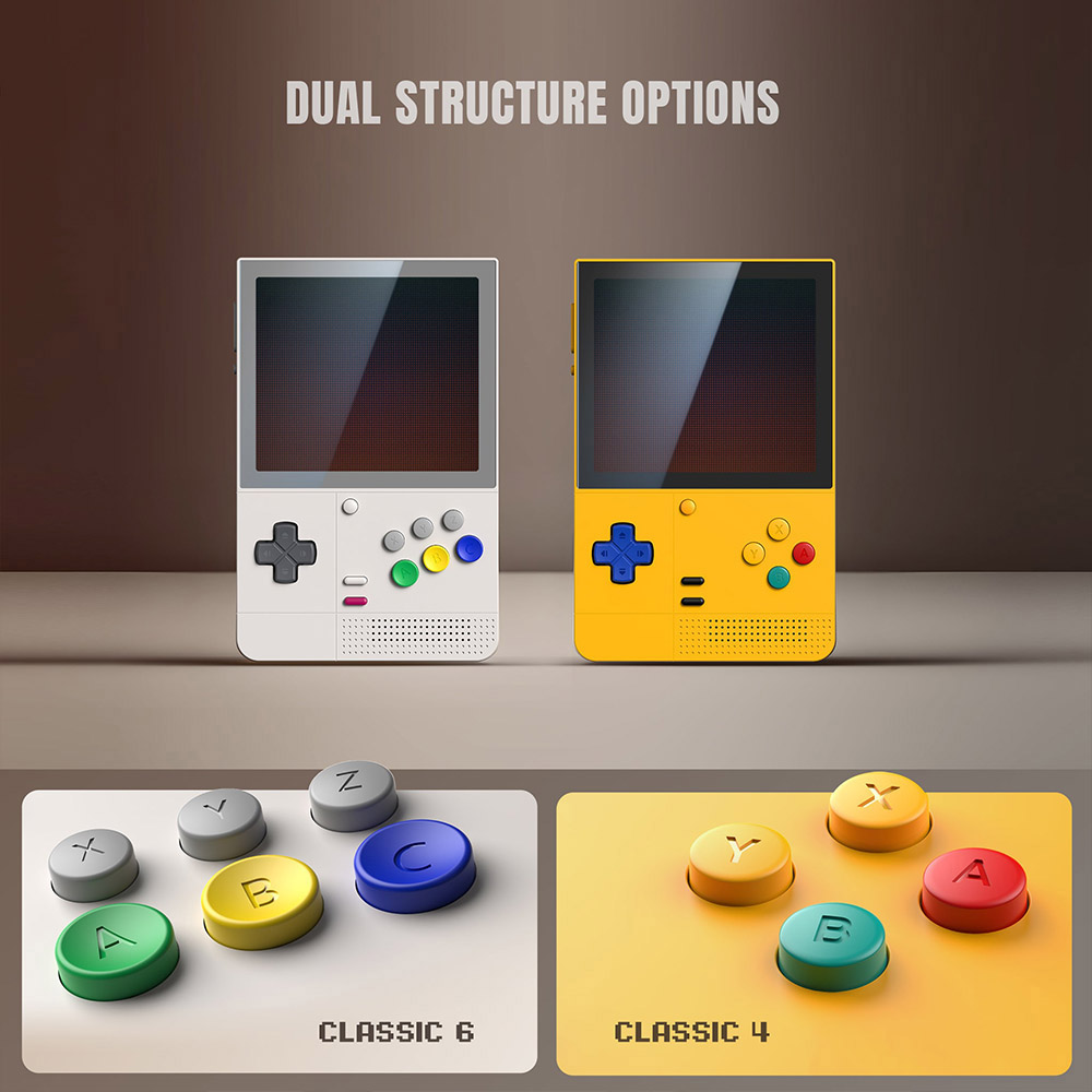 Retroid Pocket Classic Android 14 Game Console Yellow 6GB 128GB